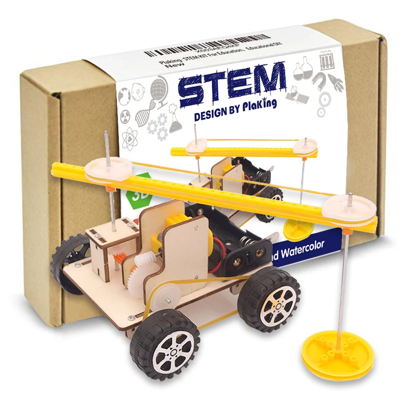 Stem Toy Diy 3d Wooden Sweeping Robot Physical Learning Toy Science ...