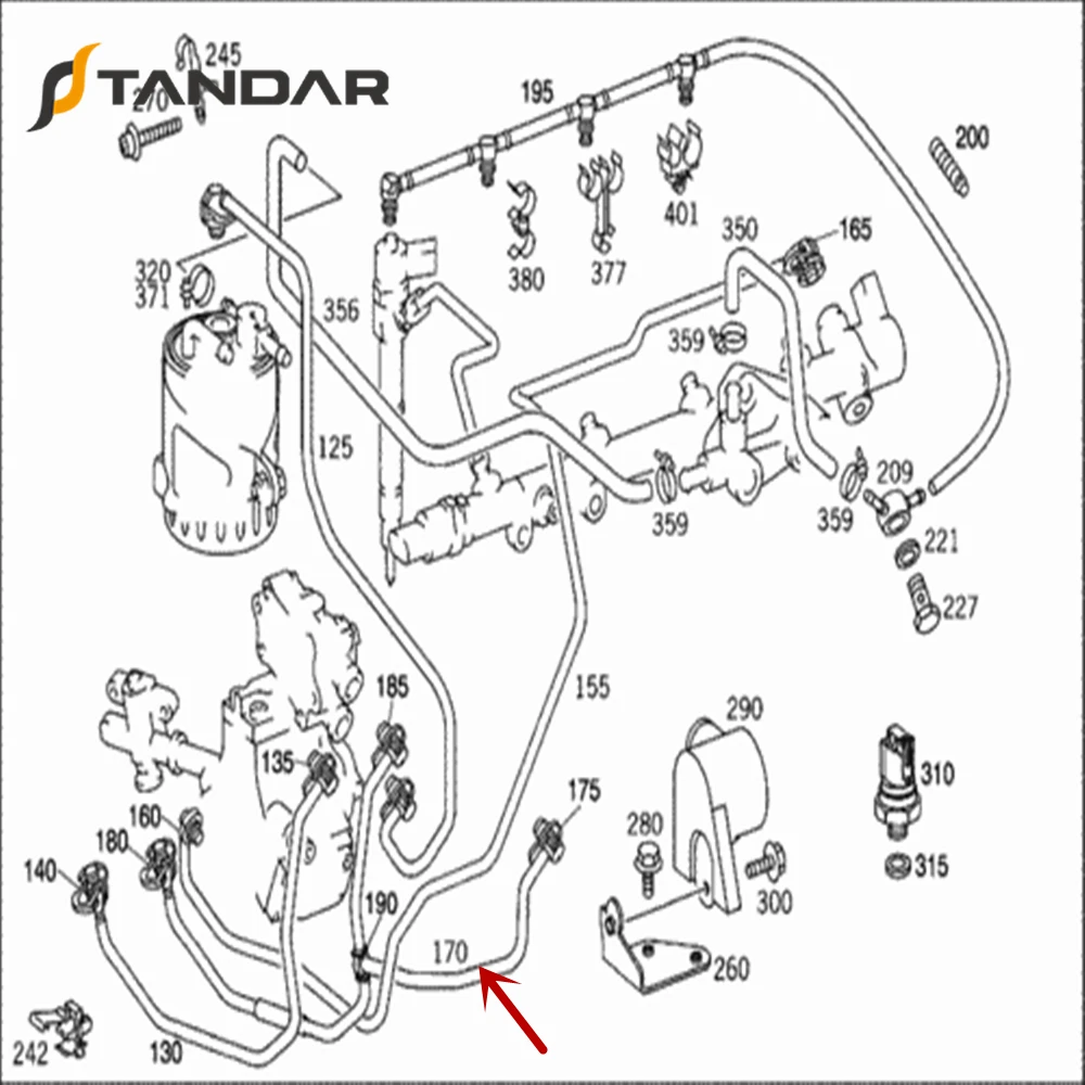 A6110707632 Three Way Fuel Line For Mercedes Benz Vito Bus - Buy Fuel ...