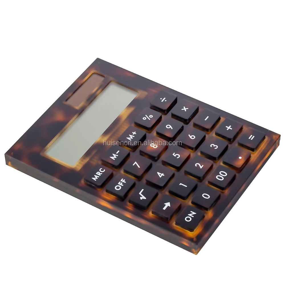 Rose Gold Solar-powered Acrylic Calculator For Office & Stationery - Oem