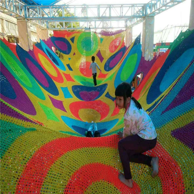 Honeycomb Maze Trampoline Crochet Kids Indoor Playground Rope Nets ...