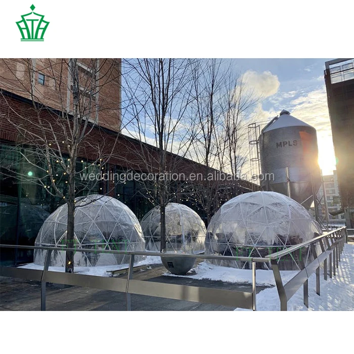 4m Igloo Geodesic Restaurant - Clear Transparent Dome Tent