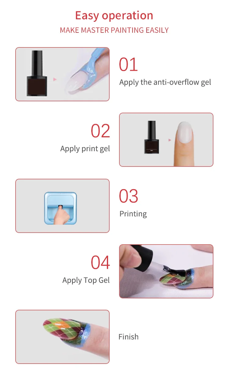 Naingogo Nail Digital Mobile Mini Printing Maquina Impresora De Unas ...