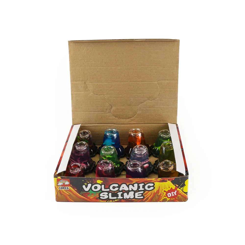 Novelty Toy Transparent Crystal Volcano Slime With Plastic Shark - Buy ...