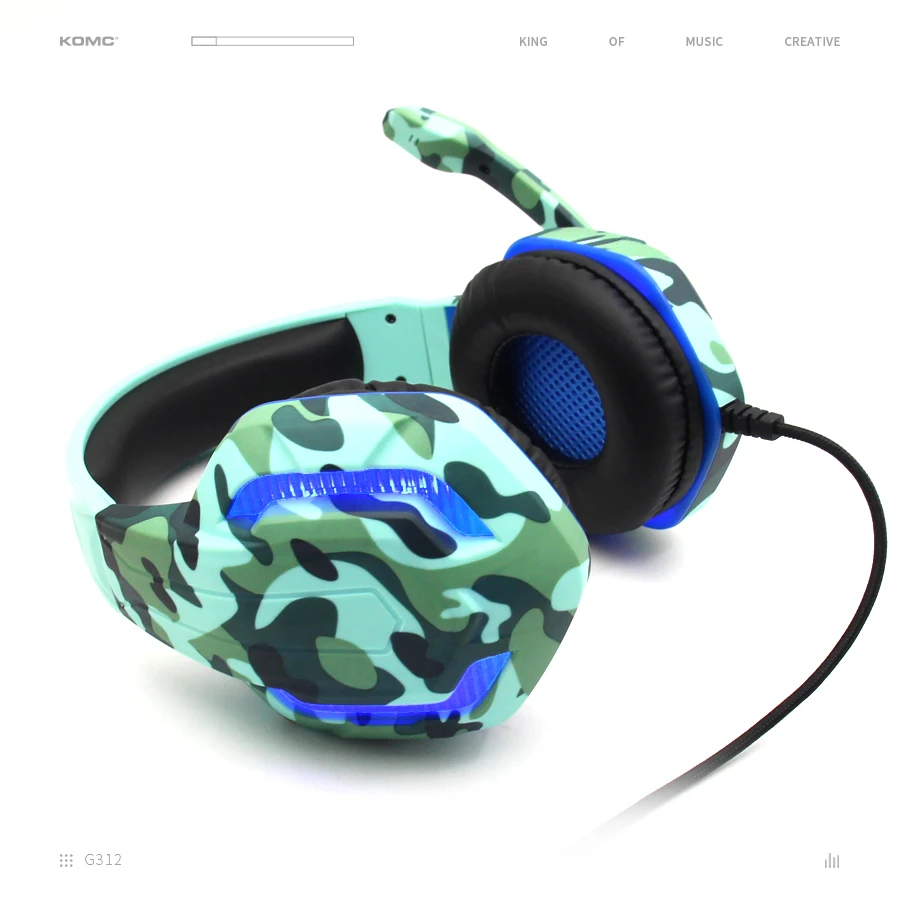 Wired Communication Led 7.1 Usb Gaming Headset With Camo/camouflage ...