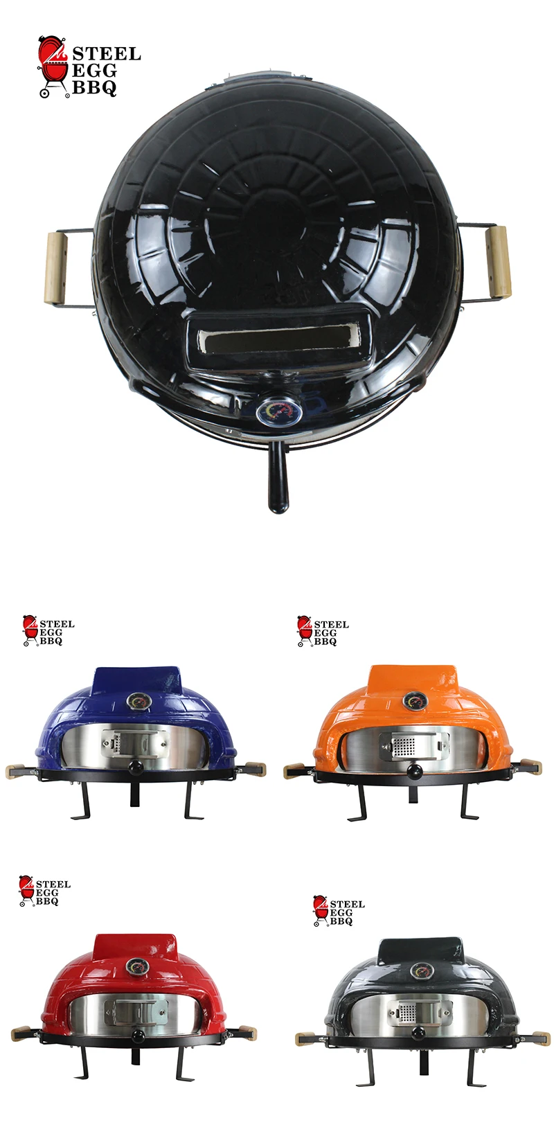 Seb Egg Bbq New Design Kamado 21 Inch Grill Tabletop Ceramic Wood Fired ...