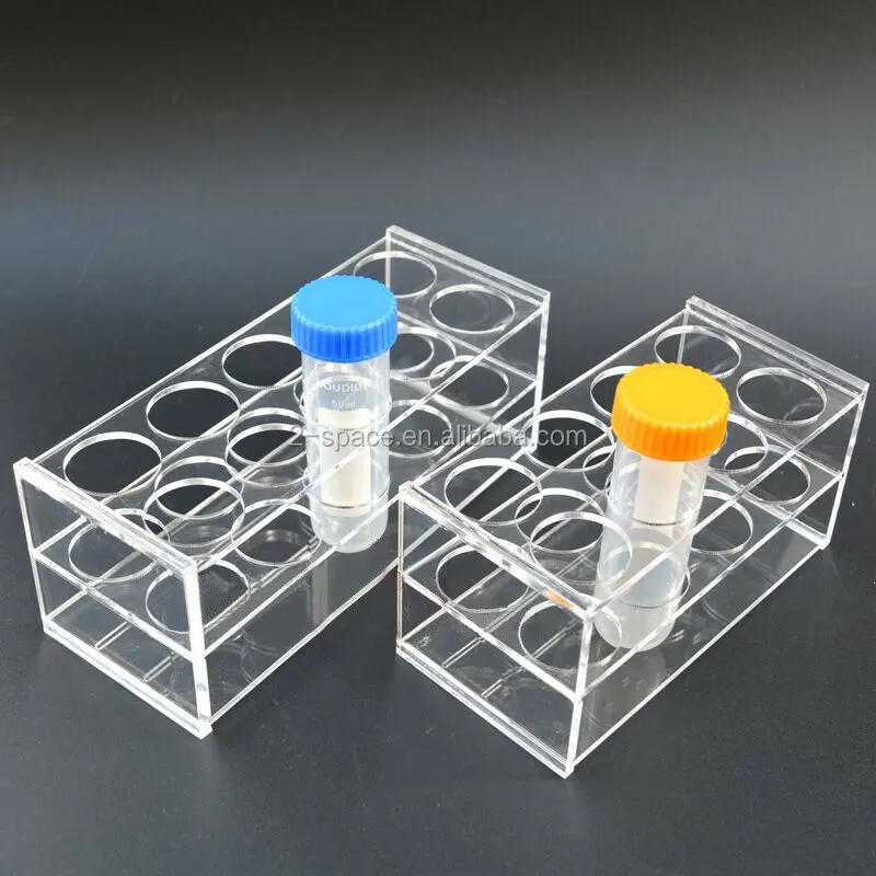 23 Mm Diameter 8 Slot Tabung Plastik Display Stand Lab Test Tube Holder ...