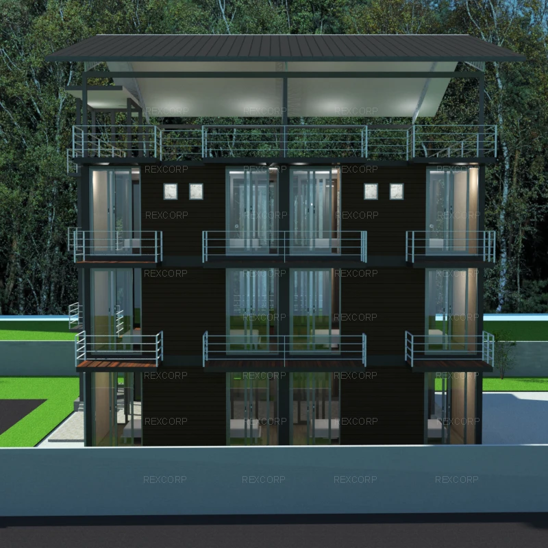 Multi-storey Building Frame Steel Structure System Prefab Apartment ...