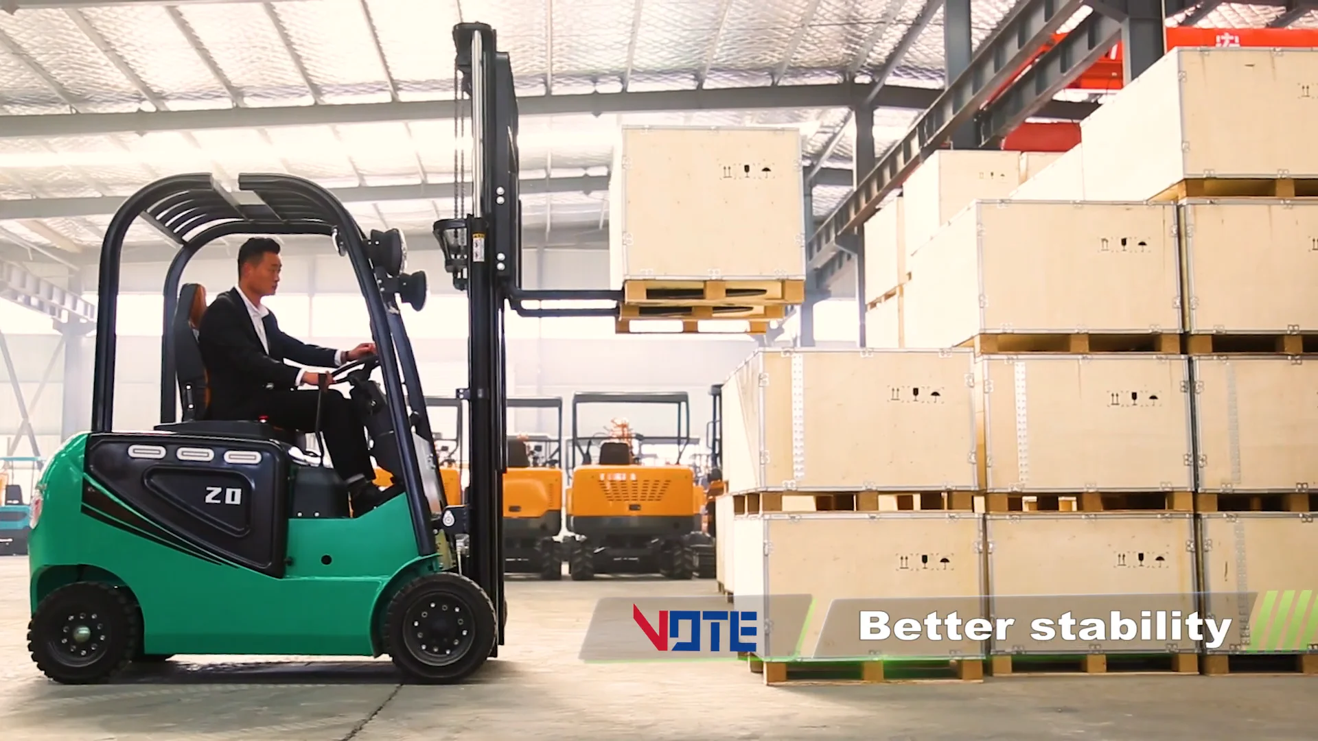 Electric Forklift 1 Ton 1.5 Ton 2 Ton 3 Ton Battery 48v Battery ...