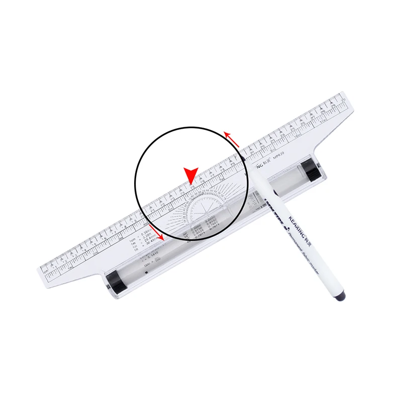 KEARING MPR30 Architectural Parallel Ruler - Solid Angle Rolling Ruler ...
