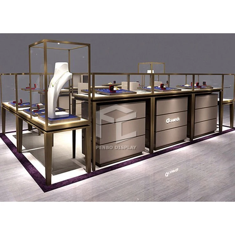 Luxe Juwelier Winkel Glazen Display Showcase Te Koop Sieraden Vitrine ...