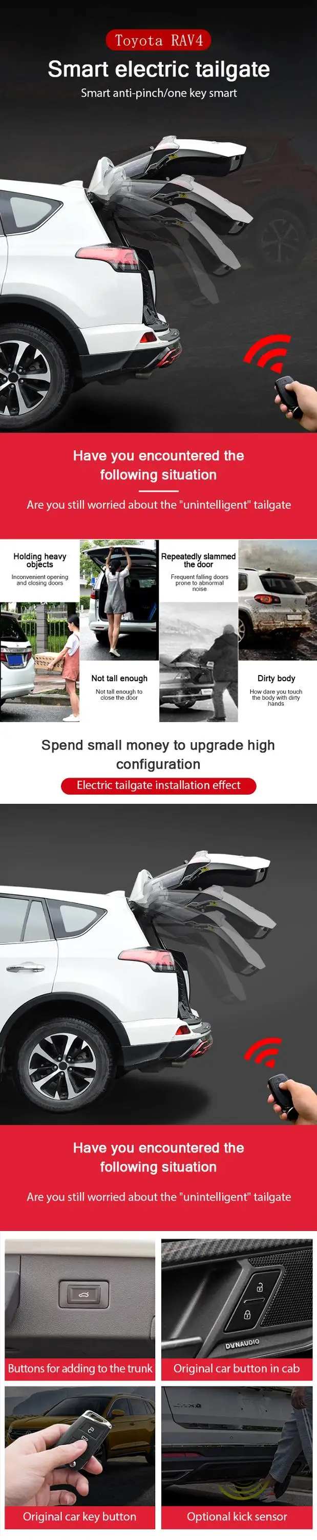 Aftermarket Car Parts Automatic Tailgate Power Tailgate Lift For Toyota ...