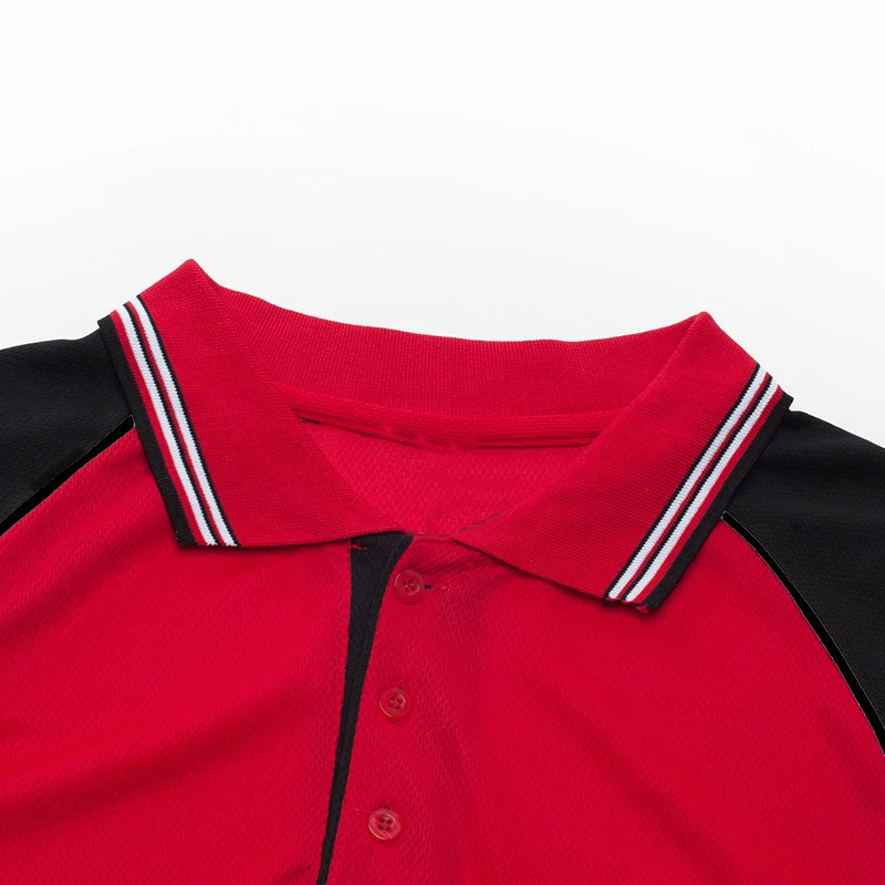 Custom Logo 100% Polyester Two Color Men School Working Uniform Polo T ...