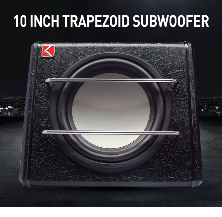 120W 10 Inch Trapezoid Subwoofer Box for Car Audio System