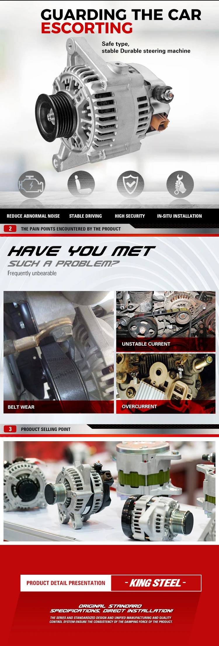 KINGSTEEL Alternator for Toyota Camry Hybrid - OEM 27060-0H121