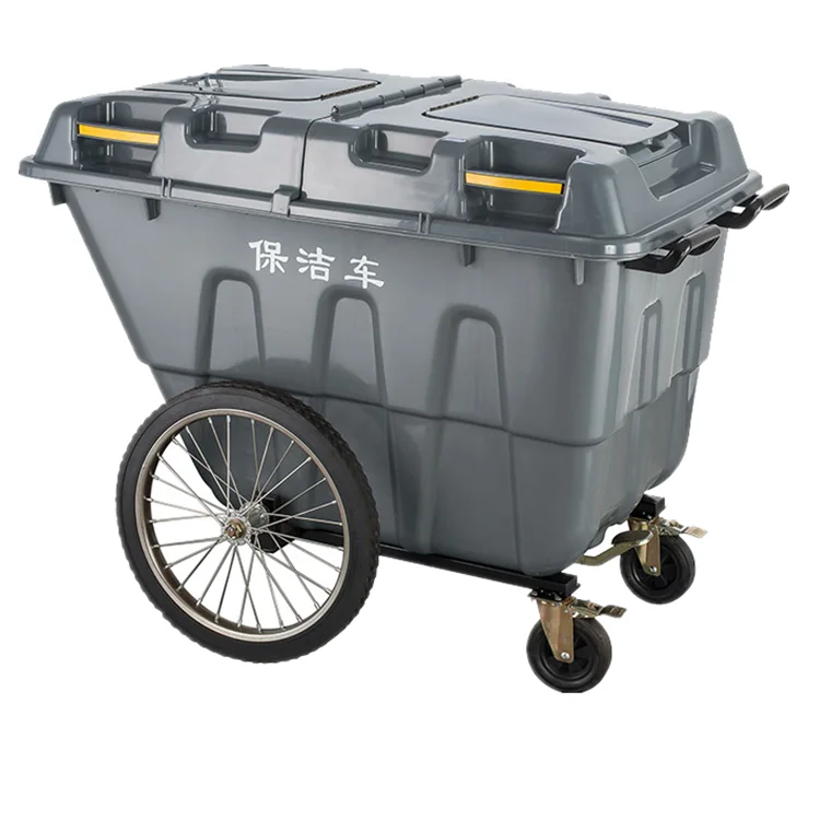 400l Trash Can Trolley Dumping Carts With Wheels Bulk Sustainable ...