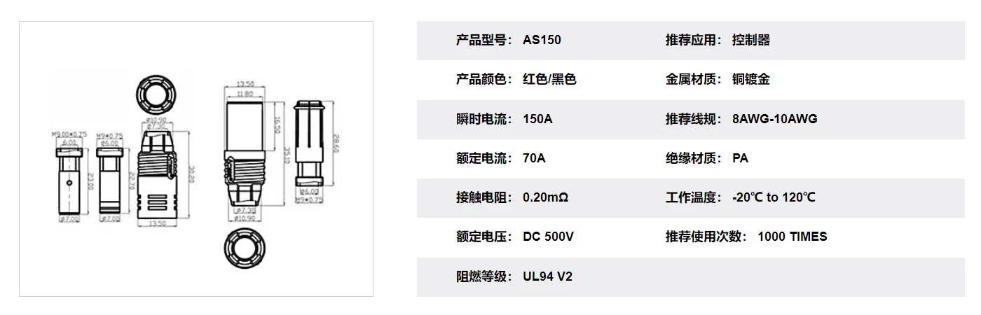 AMASS AS150U Adapter Cables - Reliable FPV Racing Solutions