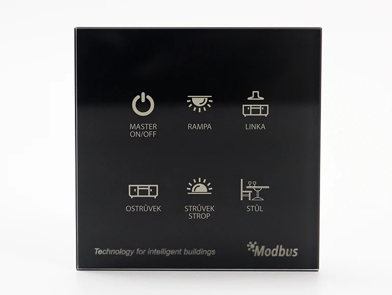 12-36V DC RS485 Modbus Protocol Touch Wall Switch for Smart Hotel Control