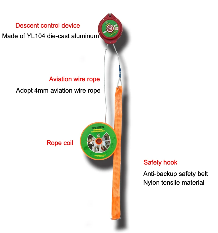 Factory Supply Fire Fighting Rescue Descent Device For Emergency - Buy ...