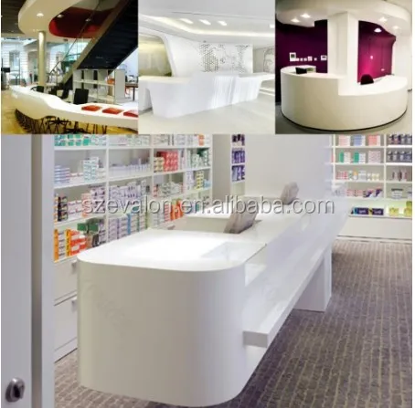 Carrara White Marble Reception Desk Table Front Counter Stainless Steel ...