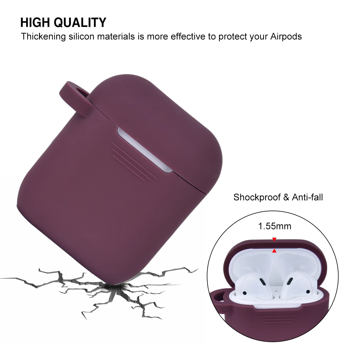 Case For Airpod,2020 Silicone Case For Apple Air Pods 2,Rubber Skin For ...