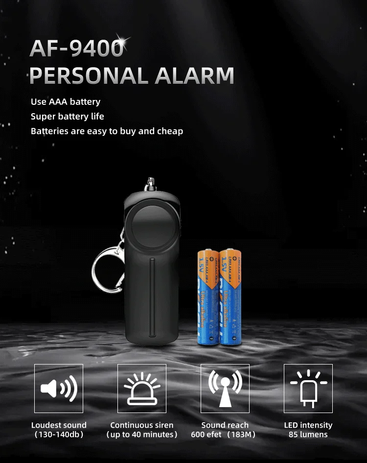 Pull Pin Personal Safety Siren Sound Alarm 130 Db Led Keychain - Buy ...