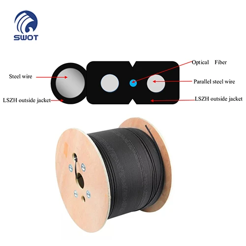Supply Outdoor Ftth Drop Cable 2 Core Fiber Optic Drop Cable With Self ...