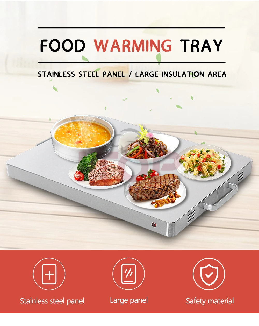 Hot Selling Stainless Steel Plate Food Warming Tray Electric Food ...