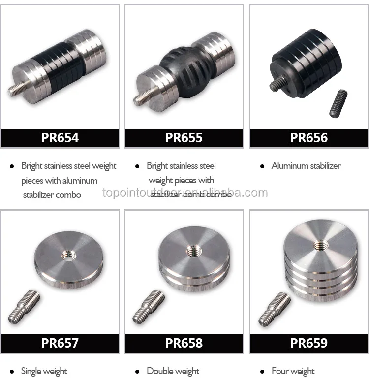 Topoint Archery Target Long Rod Stabilizers - 3K Pure Carbon