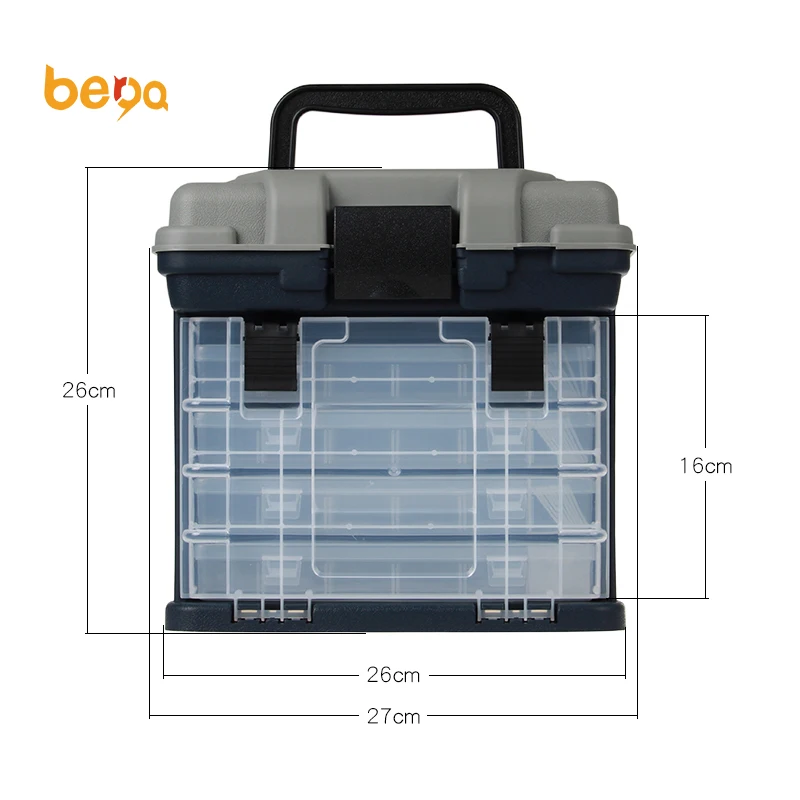 Eco-friendly Fishing Tackle Box - 5 Tray Storage System