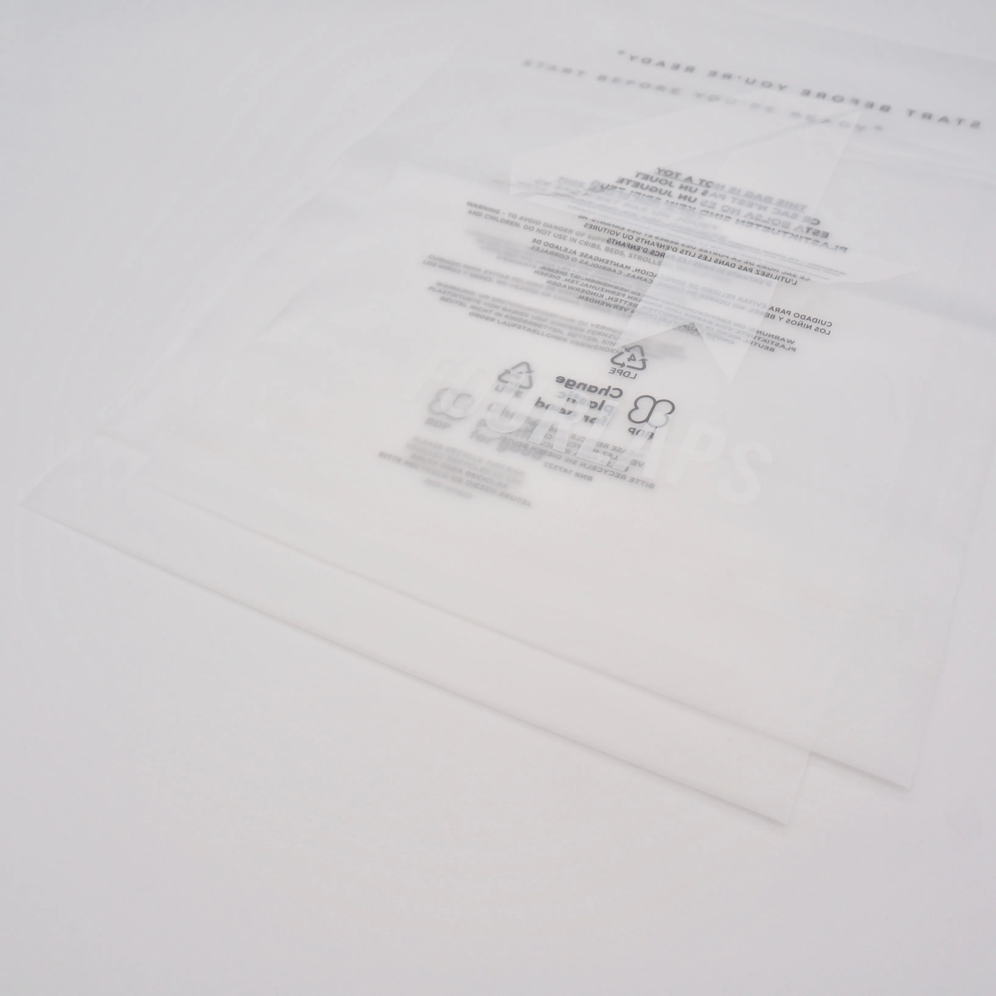 Biodegradable Cpe R Pack Polybag Water Soluble Garment Shopping Polybag ...