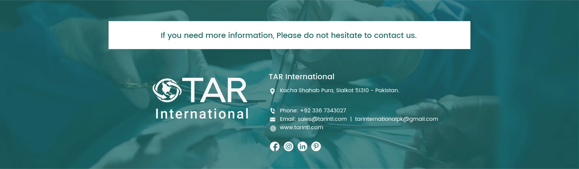Company Overview - TAR INTERNATIONAL