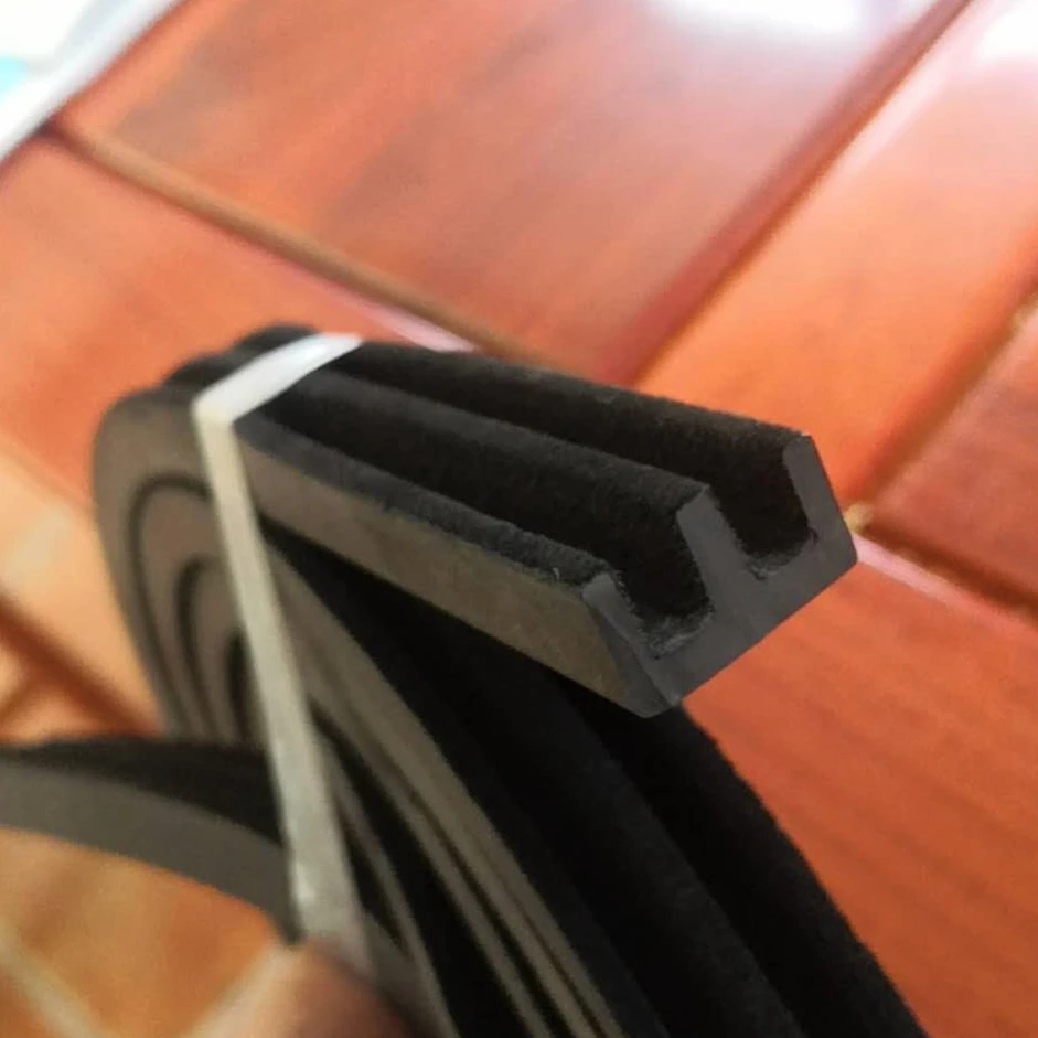 Flocking Rubber Epdm Rubber Seal Strips For Car Glass - Buy Flocking ...