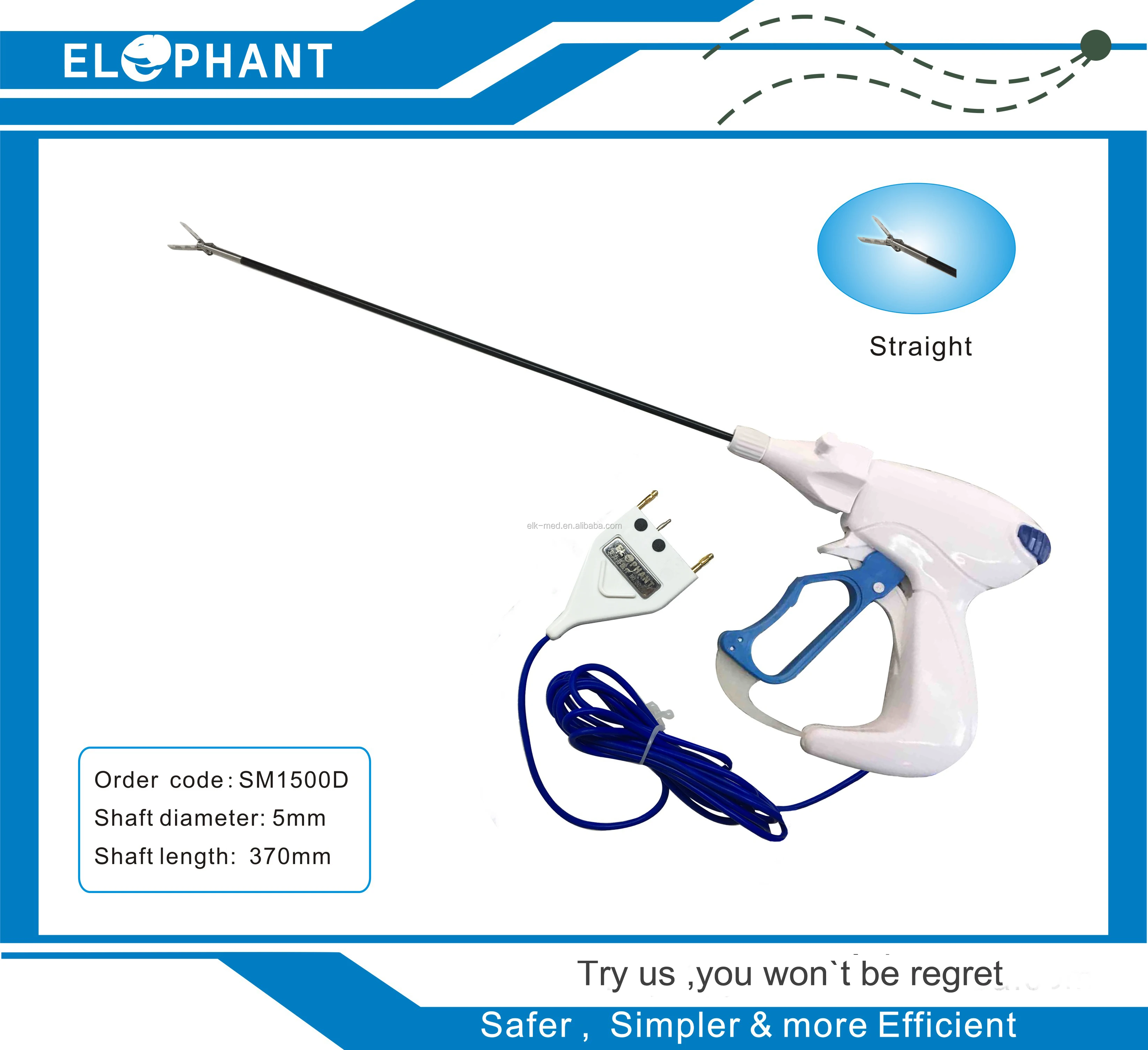 5mm,37cm Length Ligasure Laparoscopic Vessel Sealing Instrument ...