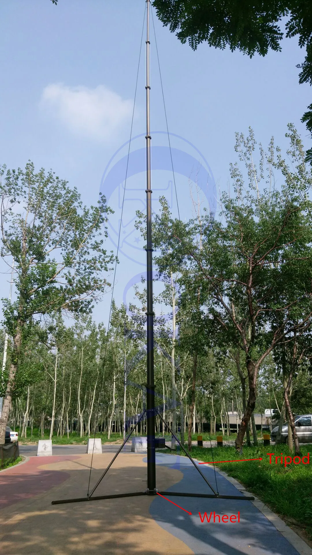 Aluminum Alloy Hand Crank Fast Deployed Telescopic Antenna Mast For ...