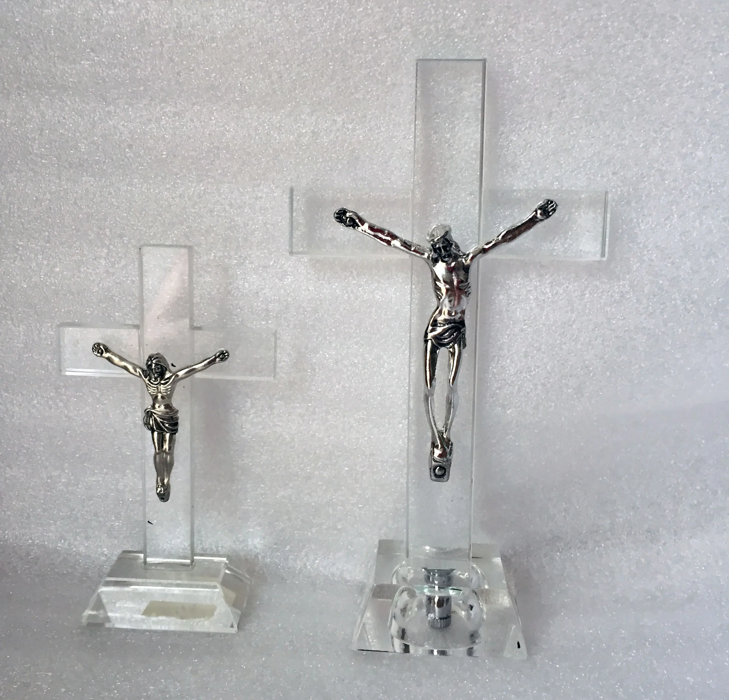 Jesus Christ Led Light Up Glass Standing Cross Mh-15045 - Buy Glass ...