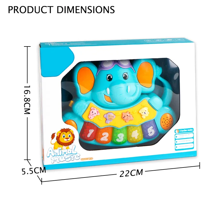 Amazon Hot Selling Toddler Elephant Musical Keyboard Piano Baby Toys ...