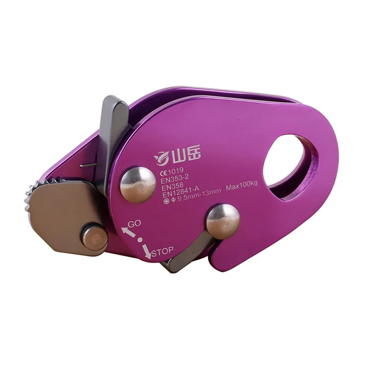 Ce 100kg Outdoor High-altitude Safety Alloy Pulley Rope Grabber Self ...