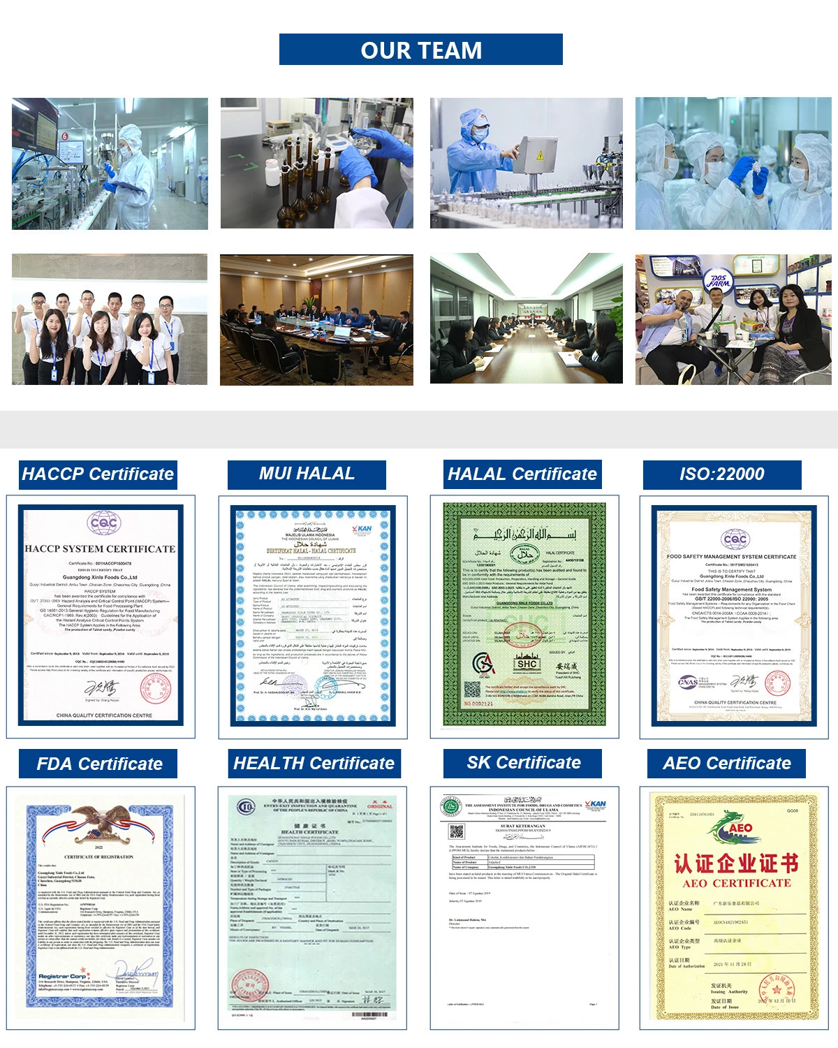 Guangdong Xinle Foods Co., Ltd. - Sugar-free Mints, Milk Candy