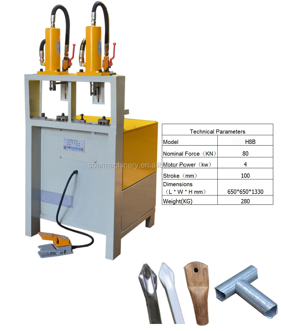 Pipe End Fish Mouth Forming Machine 8B - Semi-Automatic Hydraulic Tube ...