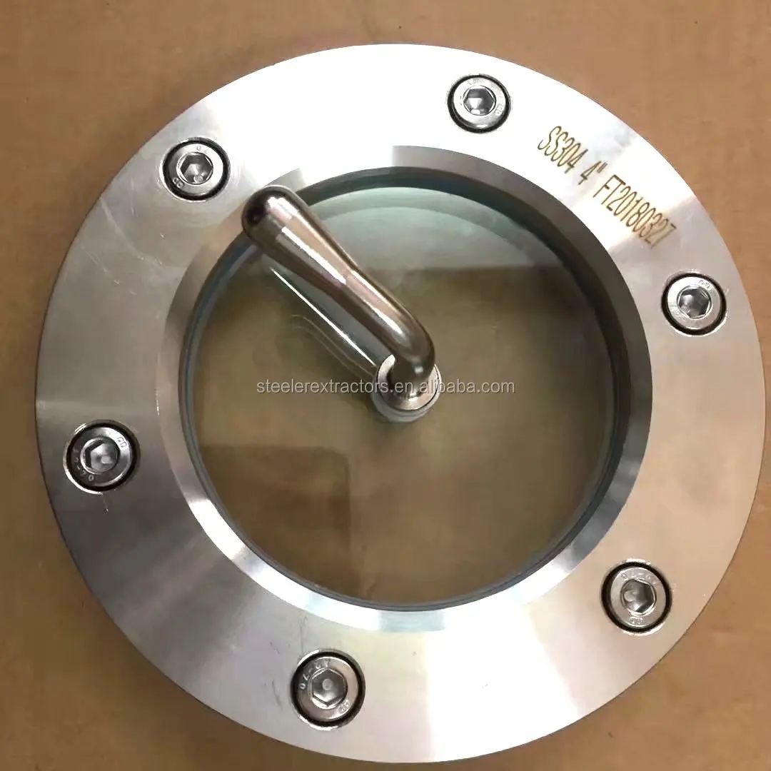 Sanitary Food Grade Ss304 Dn100 Dn125 Dn150 Flanged Tank Sight Glass ...