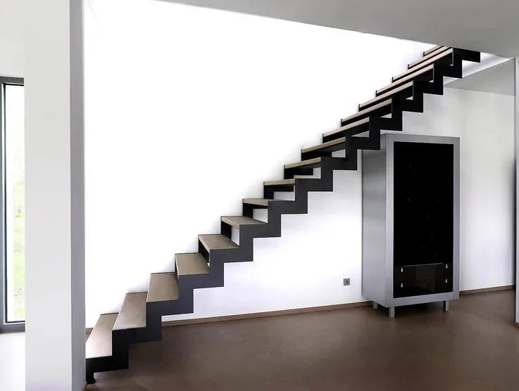 Wooden Slab Floating Stairs With Wood Stepinterior Precast Wind Spiral ...