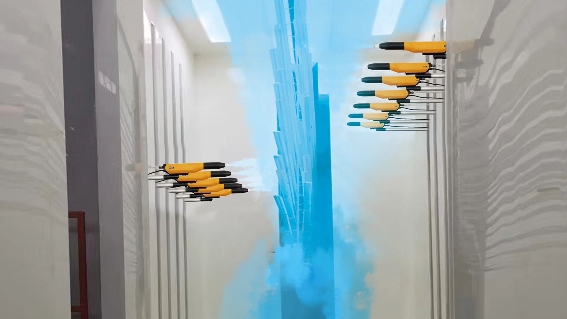 8 Gun Arm Automatic Powder Coating Robot Reciprocator - Buy Powder ...