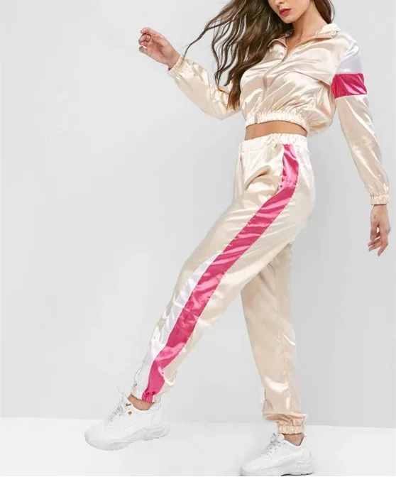 High Quality Tracksuit Latest Fashion Color Block Custom Wholesale ...