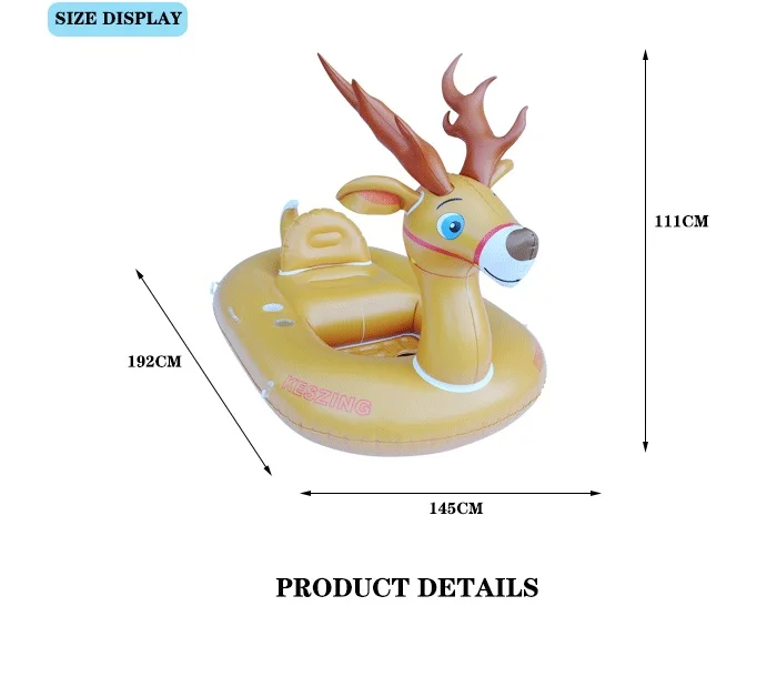 Inflatable Swim Floating Motorized Bumper Boat Deer Pool Float for ...