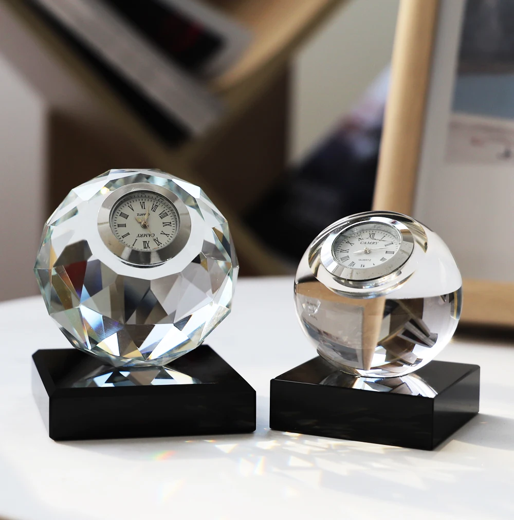 Fashion Crystal Clock,Crystal Desk Clock,Crystal Ball Clock Crystal ...