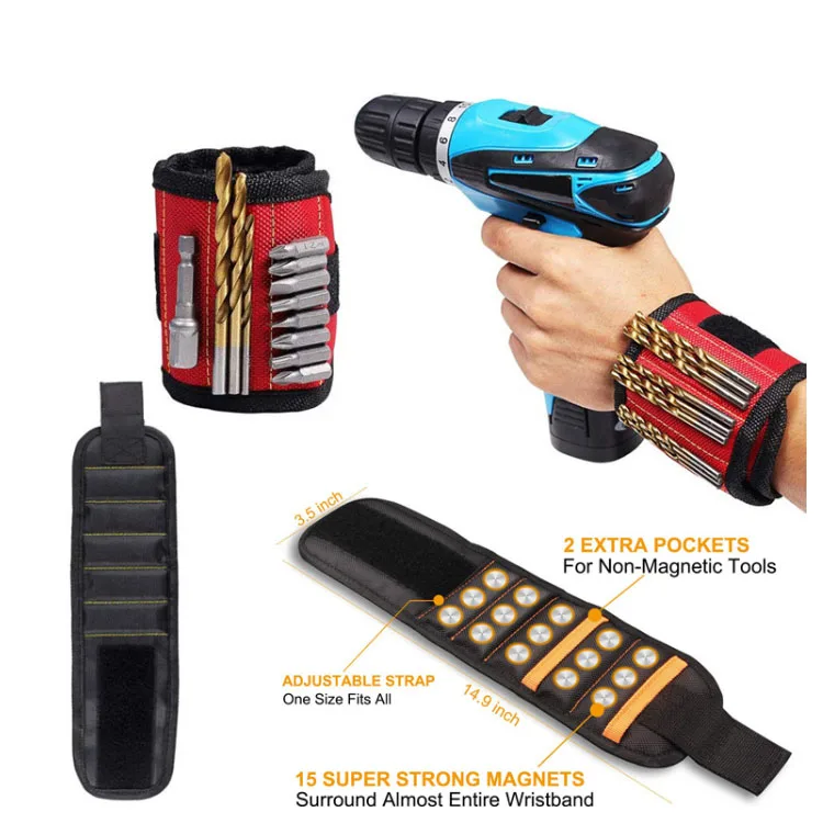 6 Magnets Multi Tool Hold Magnetic Wristband For Holding Screws - Buy ...