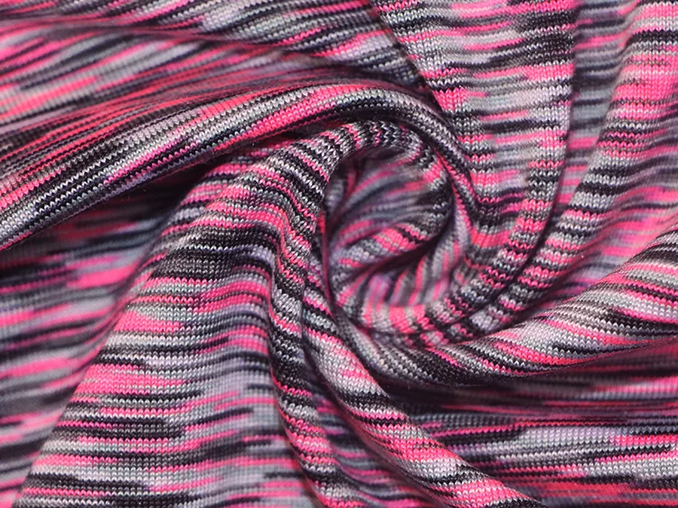 New Product Space Dye Jersey 82%polyester 18%spandex Sportswear Fabric ...