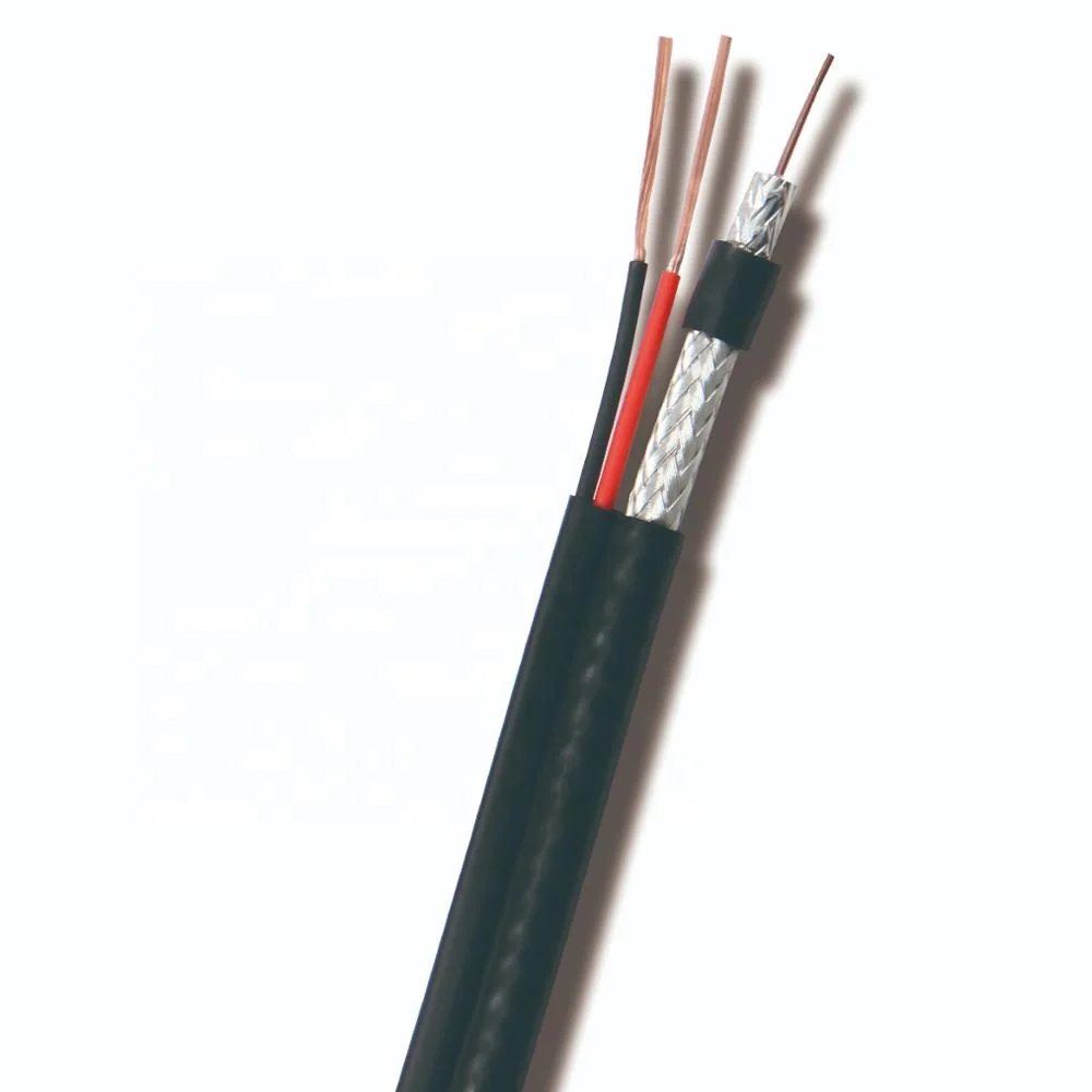Rg6 +2c Coaxial Cable With Power Siamese Cable For Camera Cctv/catv ...