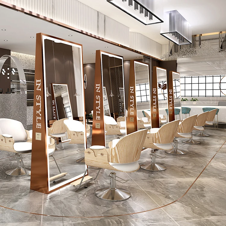 Double Side LED Make up Beauty Styling Station Hair Salon