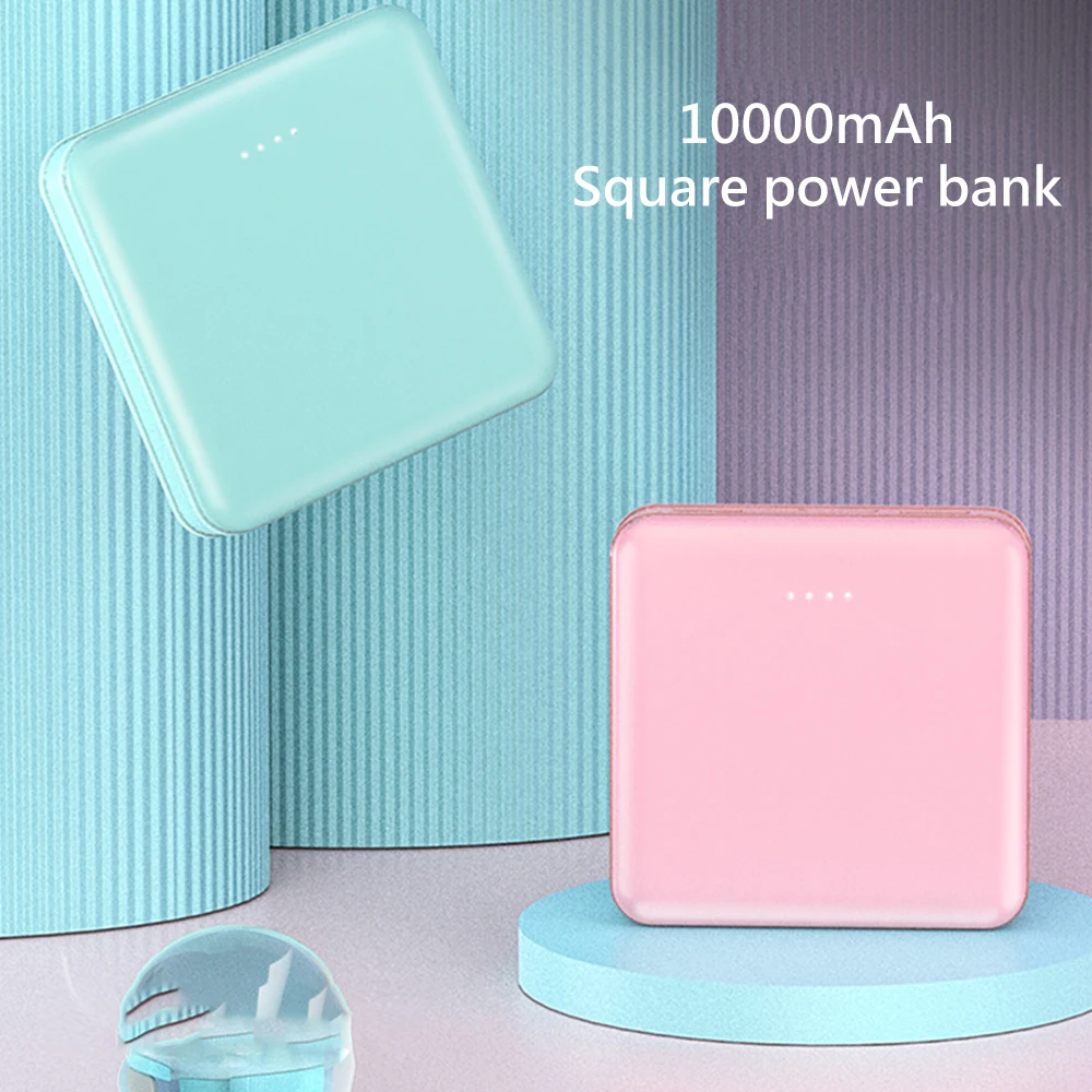 Mini White Li Polymer Power Bank High Capacity 10000mah Mini Square ...